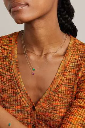 MELISSA JOY MANNING 14-karat Recycled Gold Ruby Pendant Necklace
