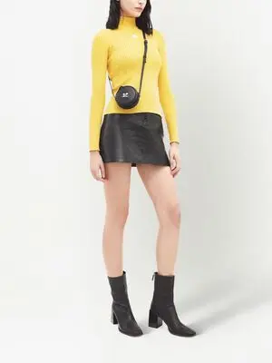 COURREGES Ribbed-knit Top - Yellow