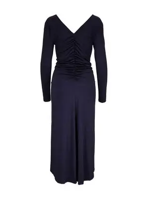 Veronica Beard Ruched V-neck Dress