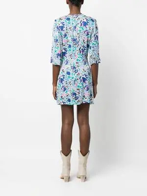 Ba&sh Orika Abstract-print Mini Dress