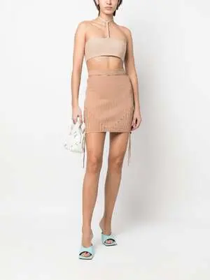 ANDREĀDAMO Halterneck Bandeau Top - Neutrals