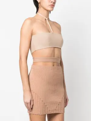 ANDREĀDAMO Halterneck Bandeau Top - Neutrals