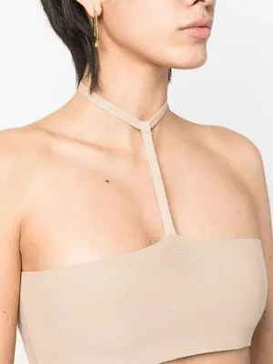 ANDREĀDAMO Halterneck Bandeau Top - Neutrals