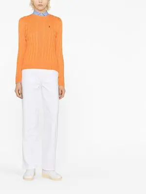 Polo Ralph Lauren Polo Pony Cable-knit Jumper - Orange