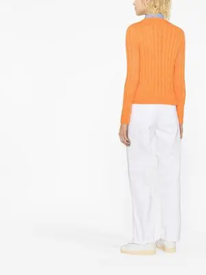 Polo Ralph Lauren Polo Pony Cable-knit Jumper - Orange