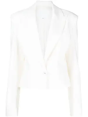 COSTARELLOS Costarellos Single-Breasted Cropped Blazer