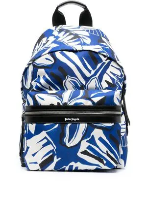 Palm Angels Graphic-print Logo Backpack - Blue
