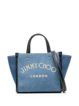 Jimmy Choo Small Avenue Denim Tote Bag - Blue | Editorialist