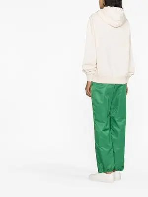JIL SANDER Logo-print Drawstring Hoodie - Neutrals