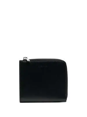 JIL SANDER Logo-debossed Leather Purse - Black
