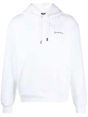 Jacquemus Le Sweatshirt Brodé Hoodie - White