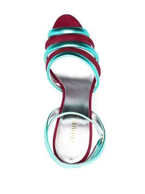 La DoubleJ Tones 135mm Wedge Sandals - Blue