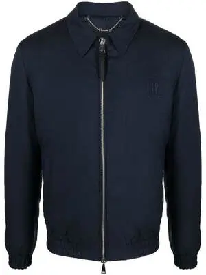 BILLIONAIRE Logo-embroidered Bomber Jacket