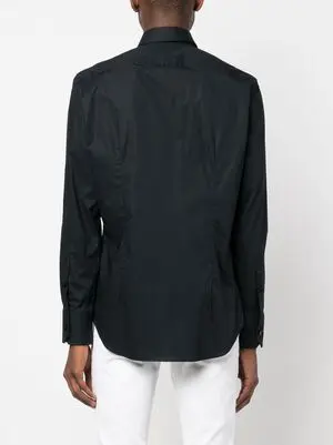BILLIONAIRE Silver Cut Logo-print Shirt