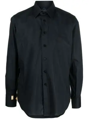 BILLIONAIRE Silver Cut Cotton Shirt