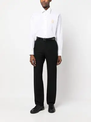 BILLIONAIRE Silver Cut Logo-print Shirt - White