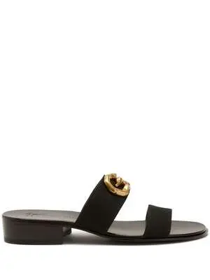 GIUSEPPE ZANOTTI Gregorie Logo-plaque Sandals - Black