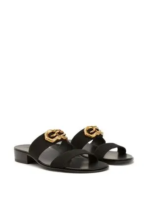 GIUSEPPE ZANOTTI Gregorie Logo-plaque Sandals - Black