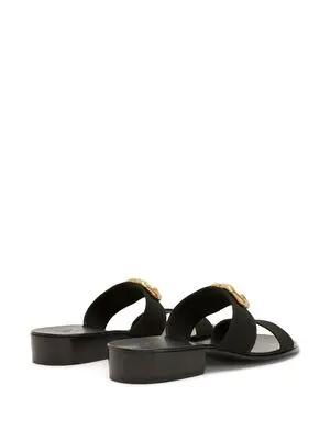 GIUSEPPE ZANOTTI Gregorie Logo-plaque Sandals - Black