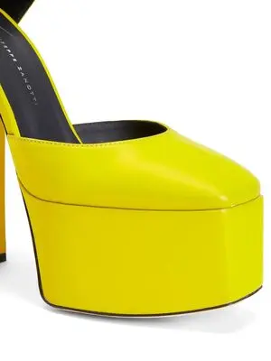 GIUSEPPE ZANOTTI 150mm Bebe Platform Pumps - Yellow
