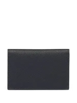 Prada Triangle-plaque Card Holder - Black