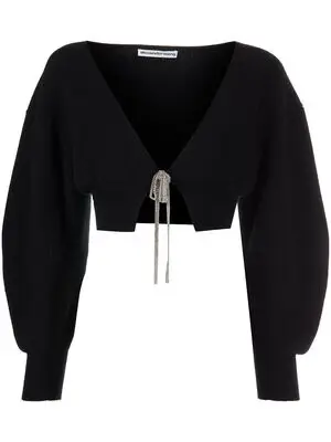 ALEXANDER WANG Alexander Wang V-Neck Cropped Cardigan