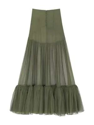 Saint Laurent High-waisted Maxi Skirt
