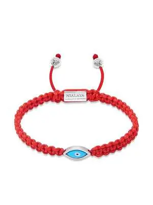 NIALAYA JEWELRY Evil Eye String Bracelet - Red