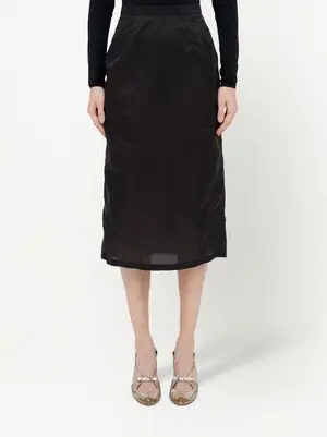 MAISON MARGIELA High-waisted Midi Skirt - Black