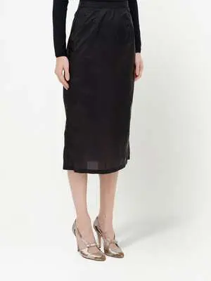 MAISON MARGIELA High-waisted Midi Skirt - Black