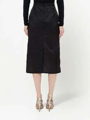 MAISON MARGIELA High-waisted Midi Skirt - Black