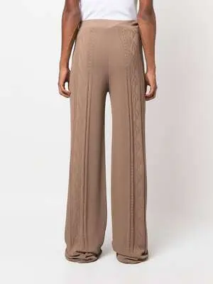 MARINE SERRE Pointelle Knit Flared Trousers