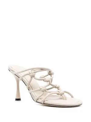 Studio Amelia Strappy 95mm Leather Sandals - Neutrals