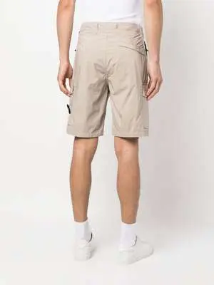 Stone Island Parachute Canvas Knee-length Shorts - Neutrals
