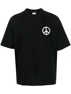 COUNTY OF MILAN Peace-logo Short-sleeve T-shirt - Black