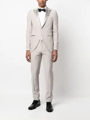 Canali Silk-lapel Single-breasted Dinner Suit - Grey