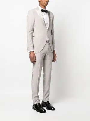 Canali Silk-lapel Single-breasted Dinner Suit - Grey