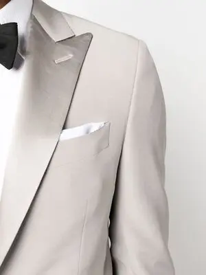 Canali Silk-lapel Single-breasted Dinner Suit - Grey