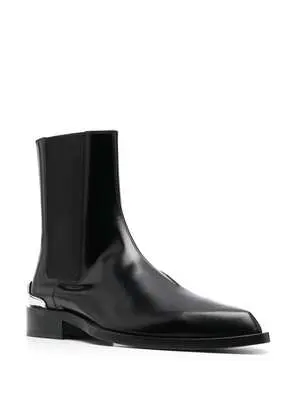 JIL SANDER Pointed Leather Ankle Boots