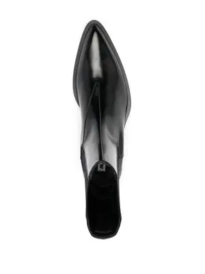 JIL SANDER Pointed Leather Ankle Boots