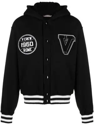 Valentino Garavani Buttoned Varsity Hoodie