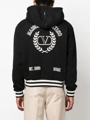 Valentino Garavani Buttoned Varsity Hoodie