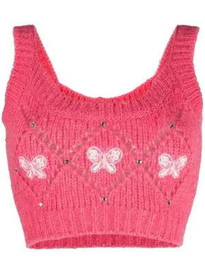 Alessandra Rich Trimmed Camis Tanks For Women