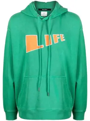 Ksubi Cotton Drawstring Hoodie - Green