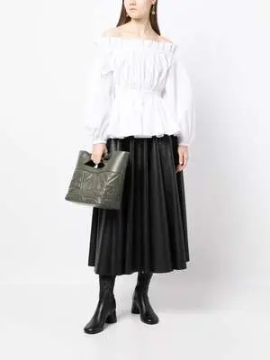 Alexander McQueen Off-shoulder Blouse - White