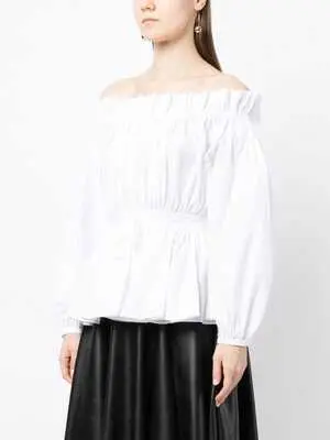 Alexander McQueen Off-shoulder Blouse - White