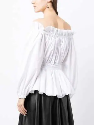 Alexander McQueen Off-shoulder Blouse - White