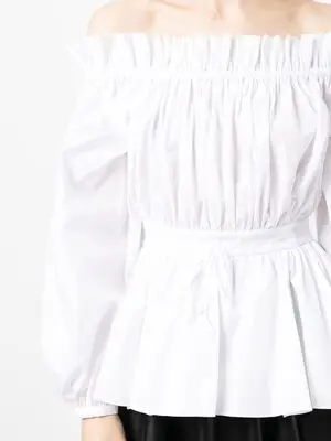 Alexander McQueen Off-shoulder Blouse - White