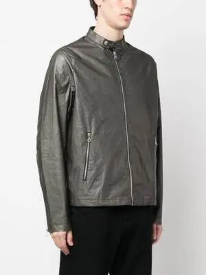 DIESEL® Crinkle-effect Zip-up Jacket