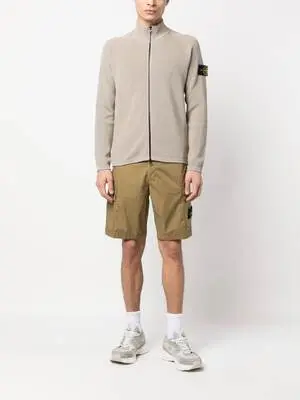 Stone Island Logo Patch Bermuda Shorts - Brown